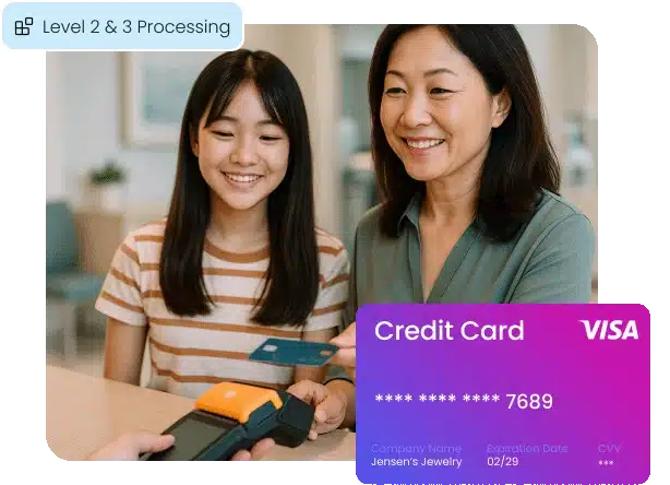Level 2 and Level 3 Credit Card Processing | Aurora Payments